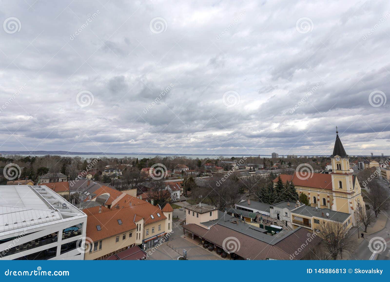 Siofok, Hungary stock image. Image of panoramic, architecture - 145886813