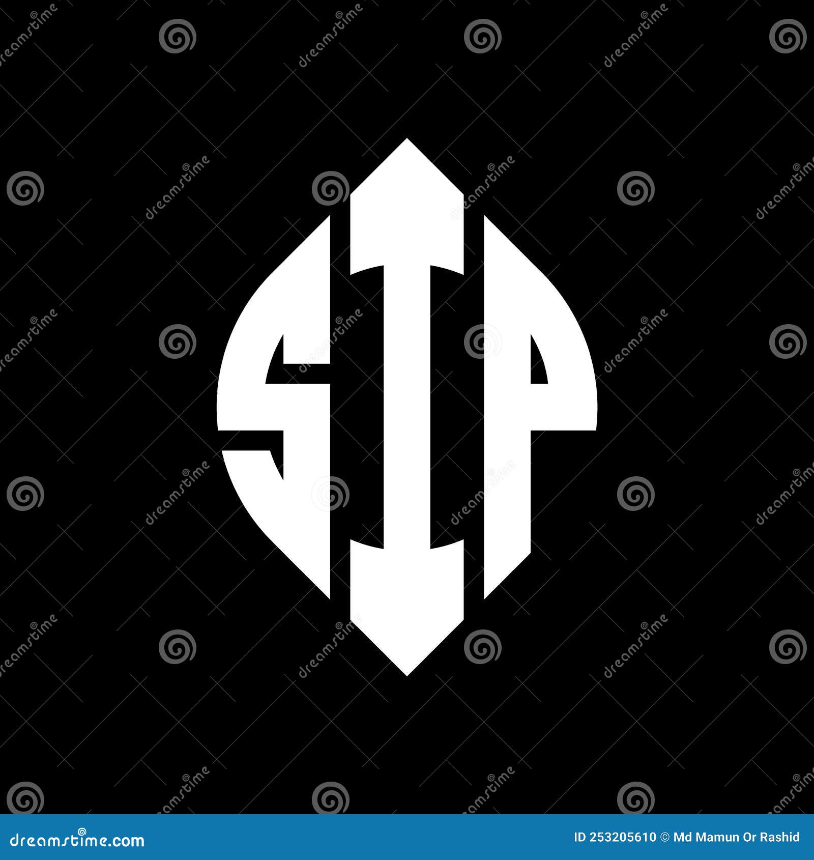 SIP Circle Letter Logo Design with Circle and Ellipse Shape. SIP ...