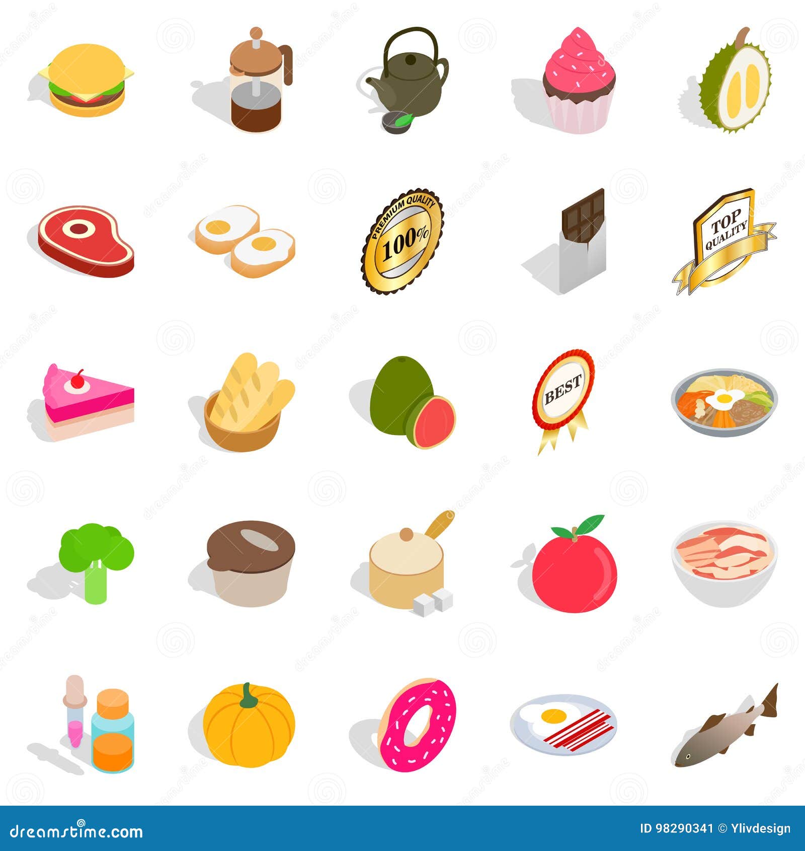 Sip Icons Set, Isometric Style Stock Vector - Illustration of coffee ...