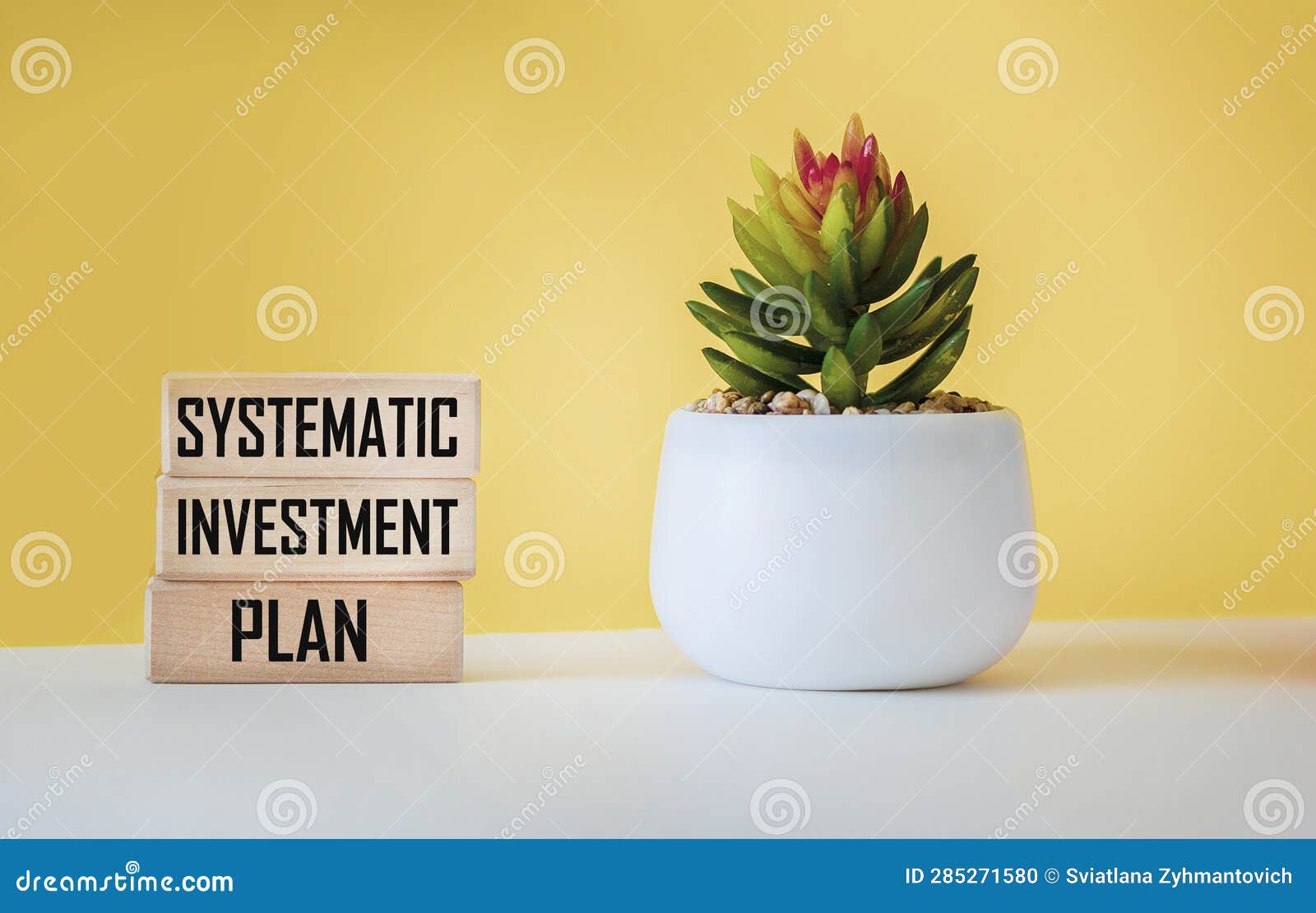 SIP System Investment Plan Shown on Wooden Blocks Stock Photo - Image ...
