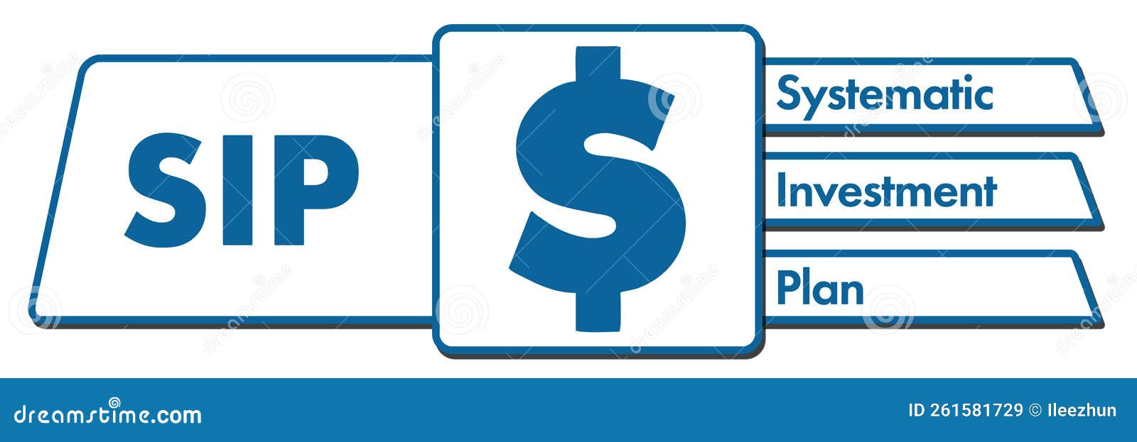 SIP - Systematic Investment Plan Blue White Rounded Squares Horizontal ...