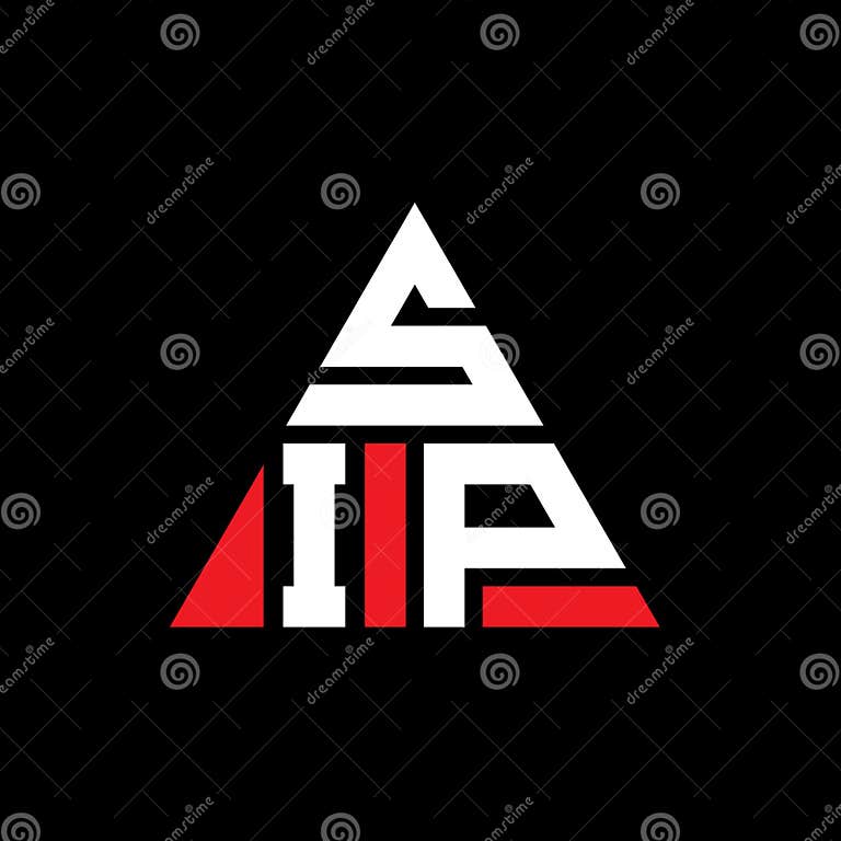SIP Triangle Letter Logo Design with Triangle Shape. SIP Triangle Logo ...