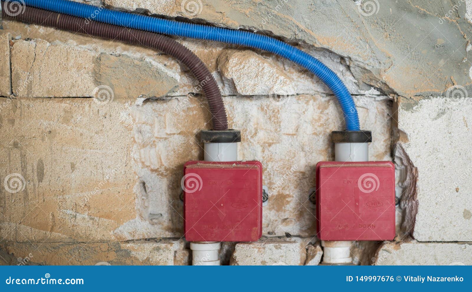 Siphon for Drainage of Condensate To the Sewage System Mounted in the ...
