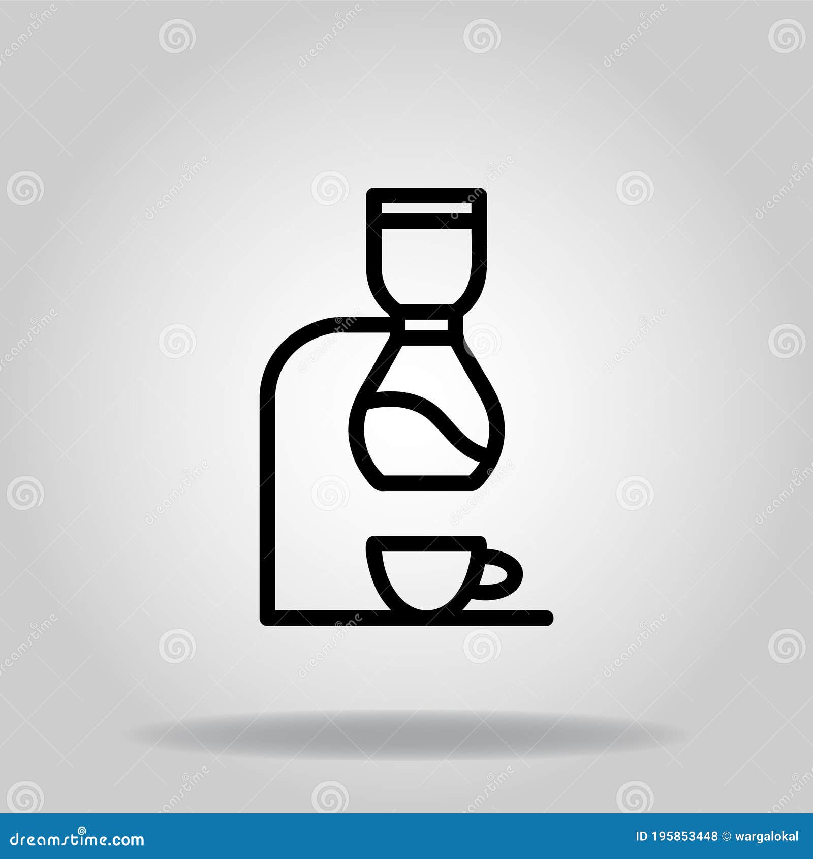 Siphon Icon or Logo in Outline Stock Vector - Illustration of drink ...