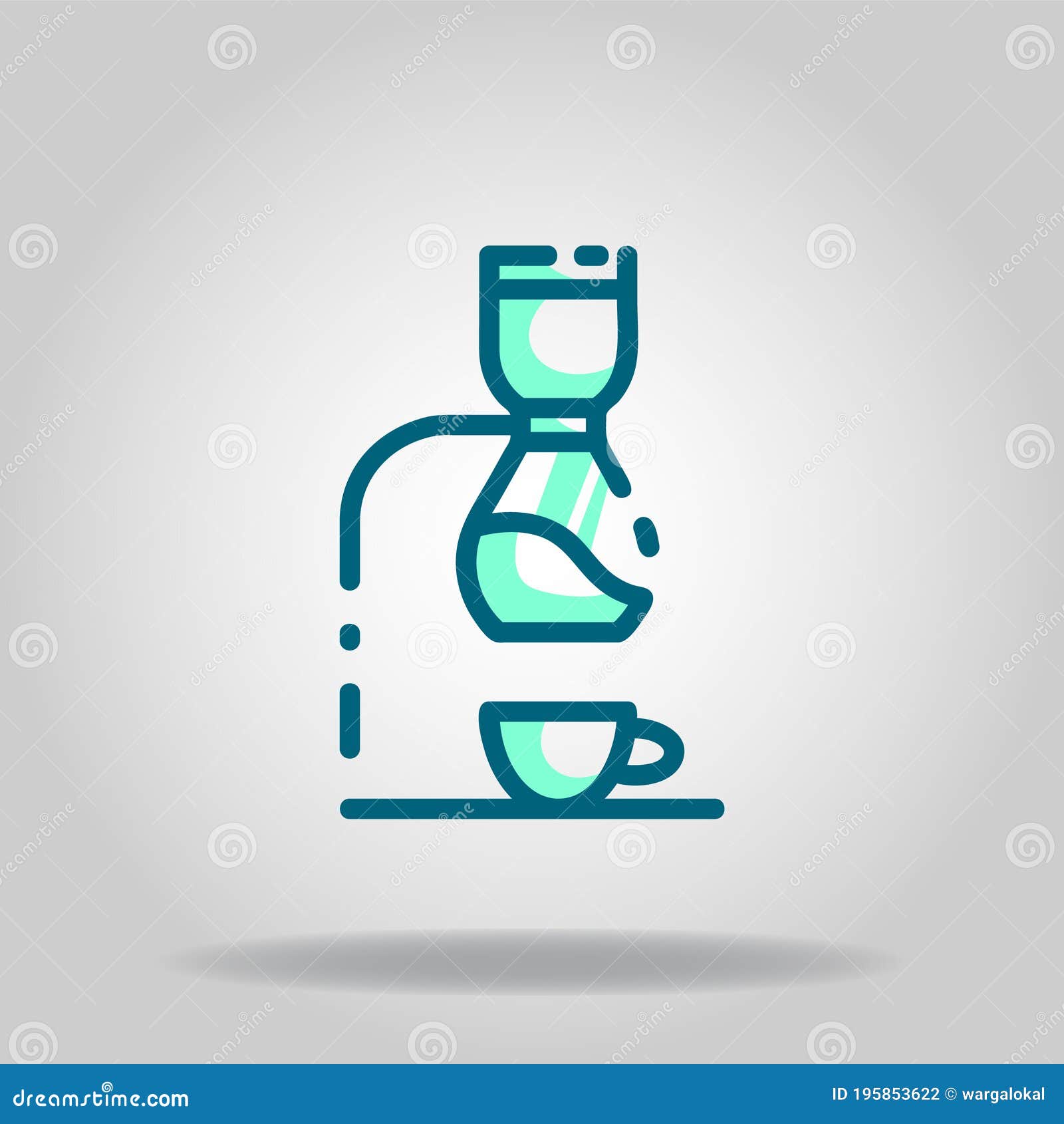 Siphon Icon or Logo in Twotone Stock Vector - Illustration of latte ...