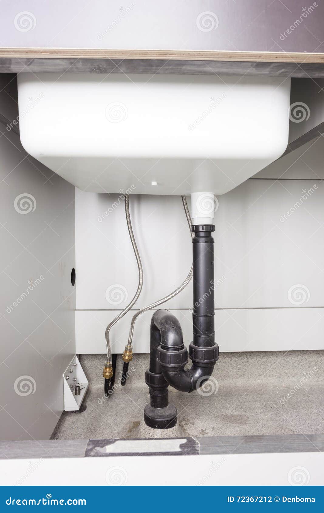 Siphon of an Laboratory Sink Stock Photo - Image of bathroom, pipe ...