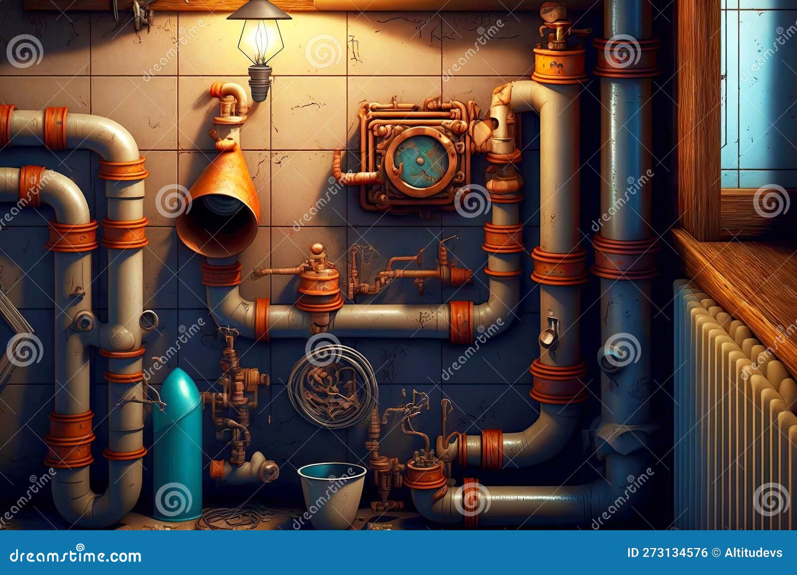 Siphon and Pipes System without Leaks Bathroom Equipment Stock ...