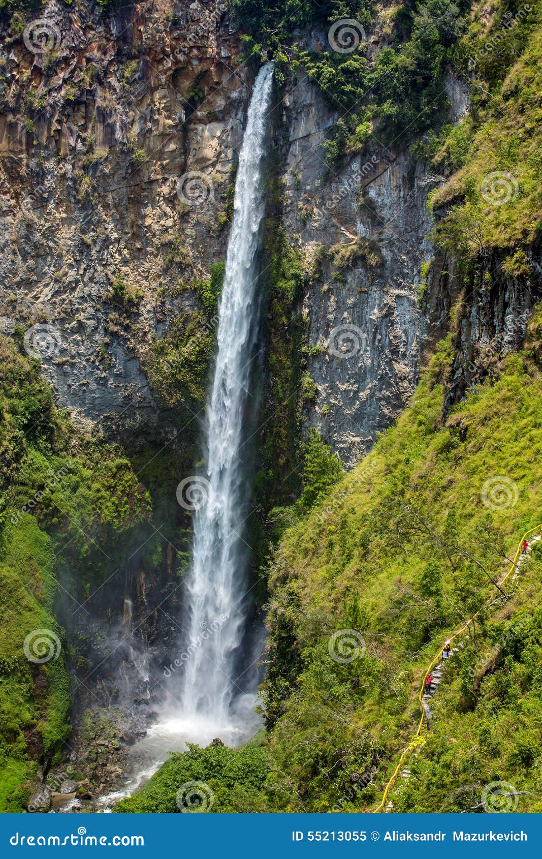 Sipisopiso Waterfall, Northern Sumatra, Indonesia Stock Image - Image ...