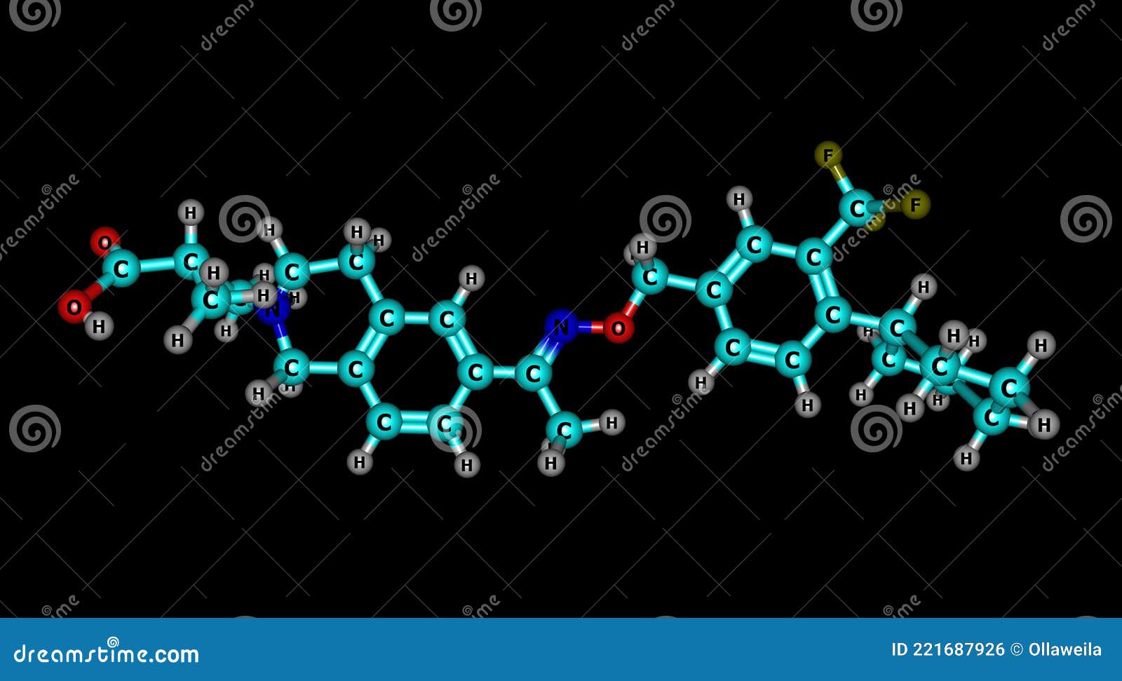 Siponimod, Molecular Structures, S1PR1 Modulator, 3d Model, Structural ...