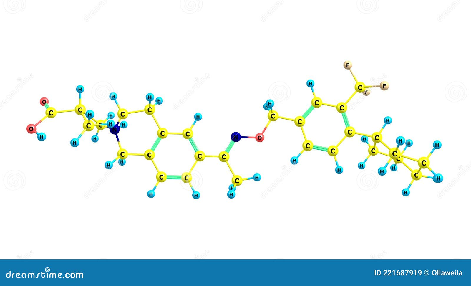 Siponimod, Molecular Structures, S1PR1 Modulator, 3d Model, Structural ...