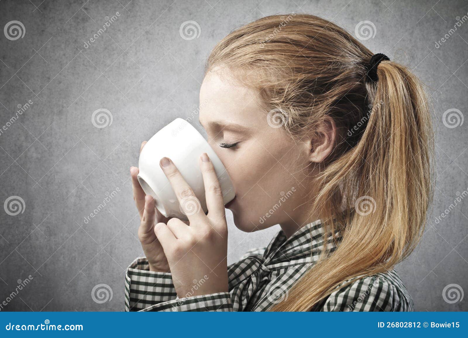 Sipping a Cup of Tea stock photo. Image of caucasian - 26802812