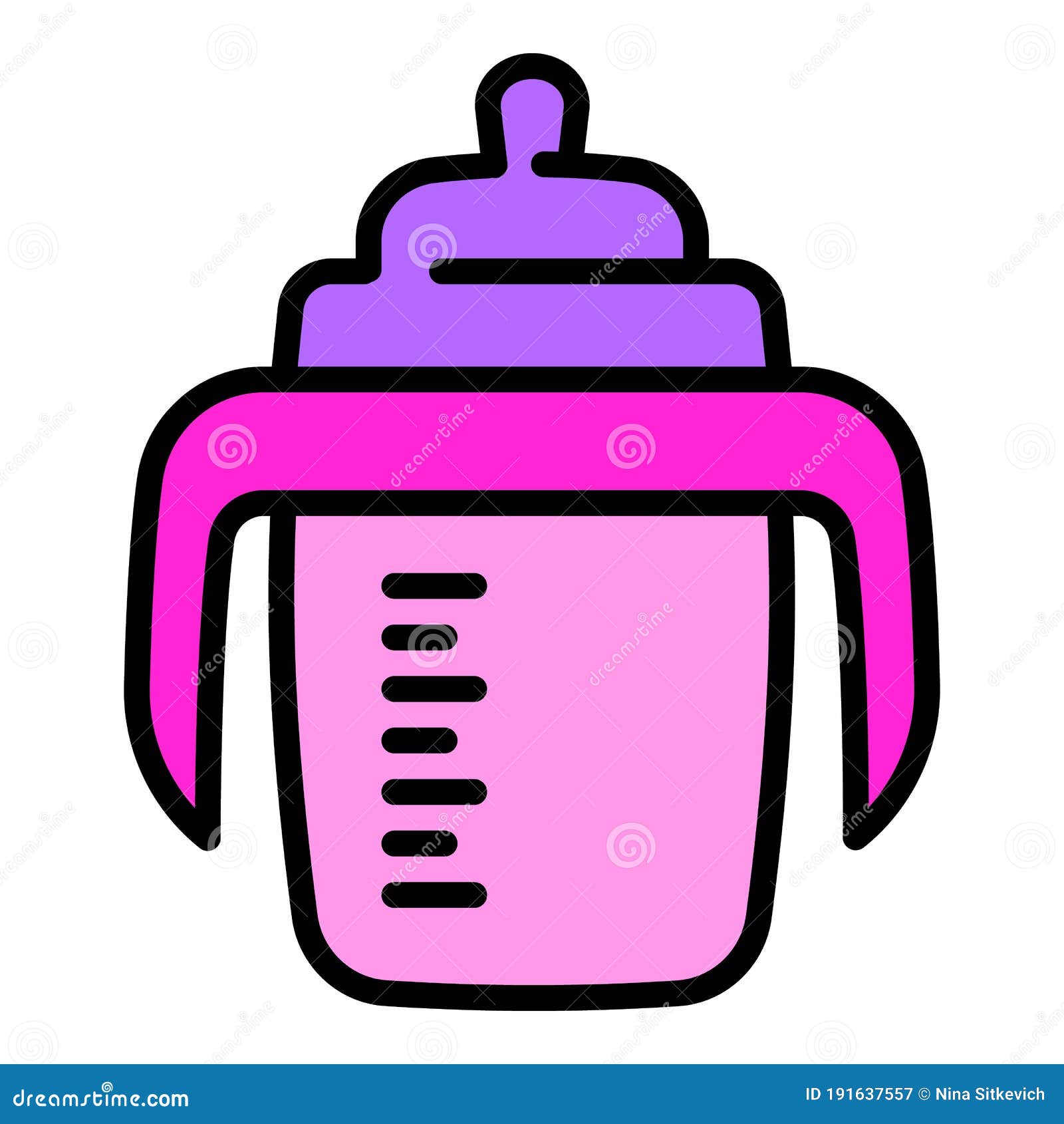 Sippy Cup Icon, Outline Style Stock Vector - Illustration of nursery ...