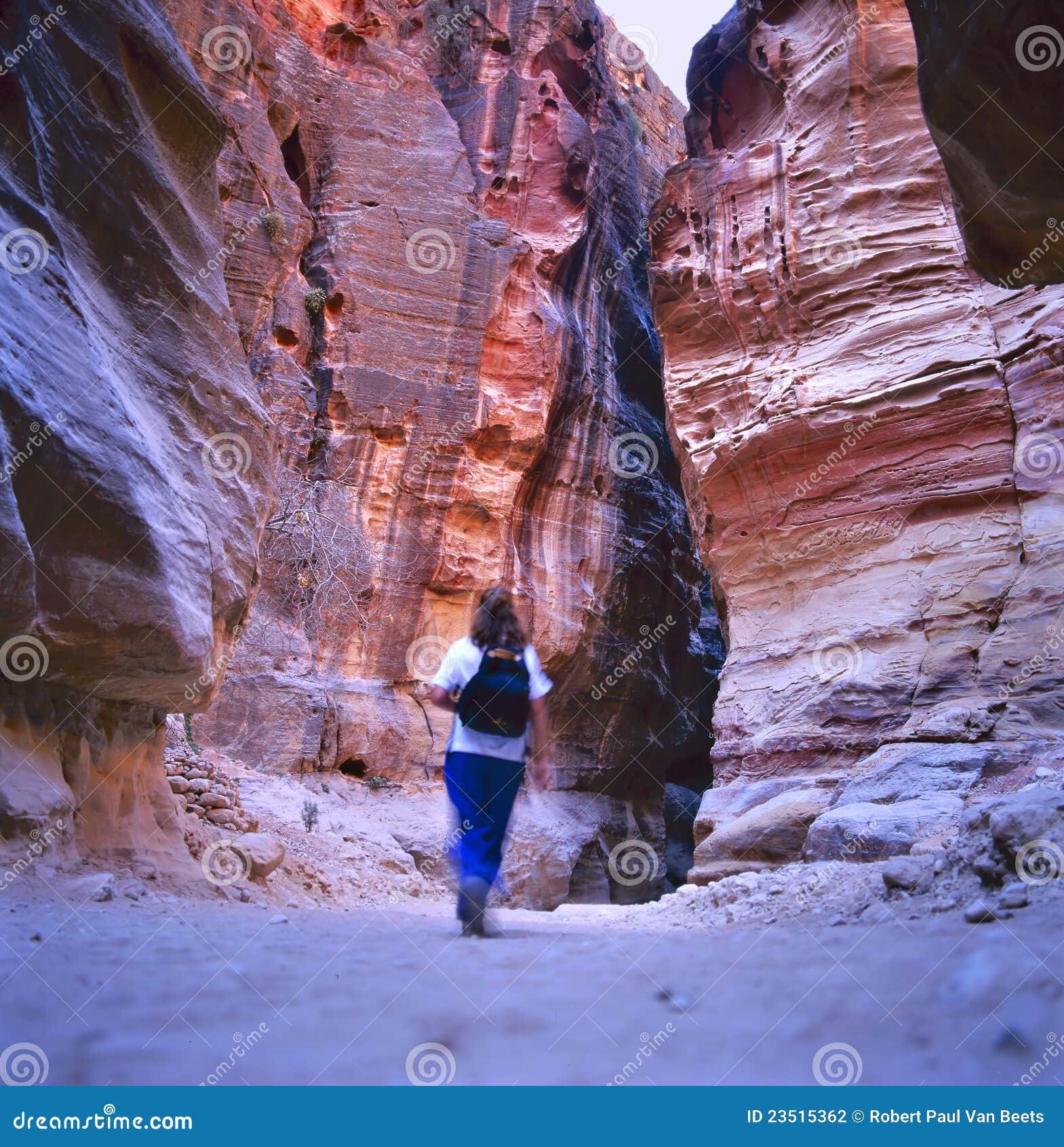 The Siq, Petra, Jordan stock photo. Image of culture - 23515362