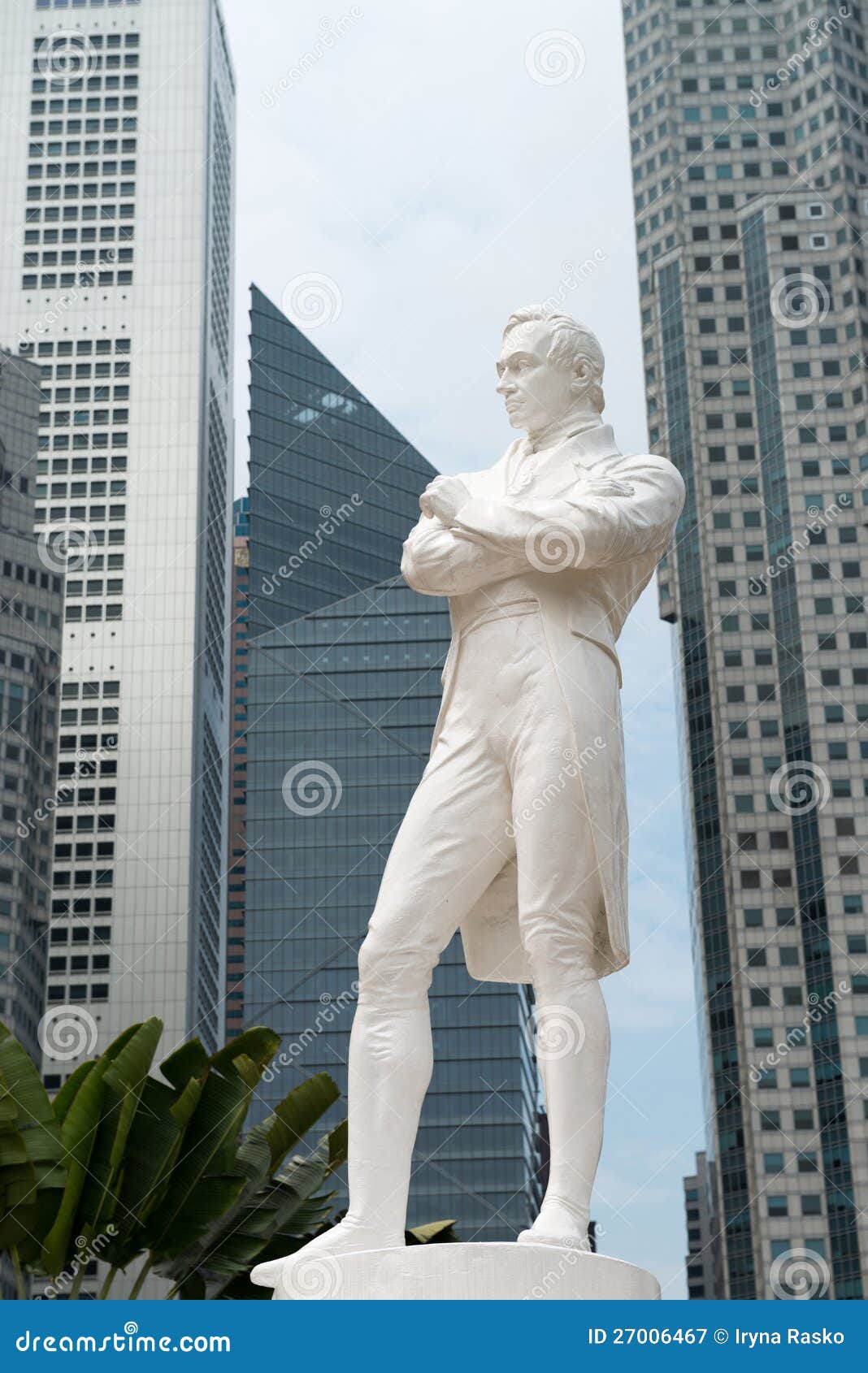 Sir Raffles Statue, Singapore Stock Image - Image of british, singapore ...