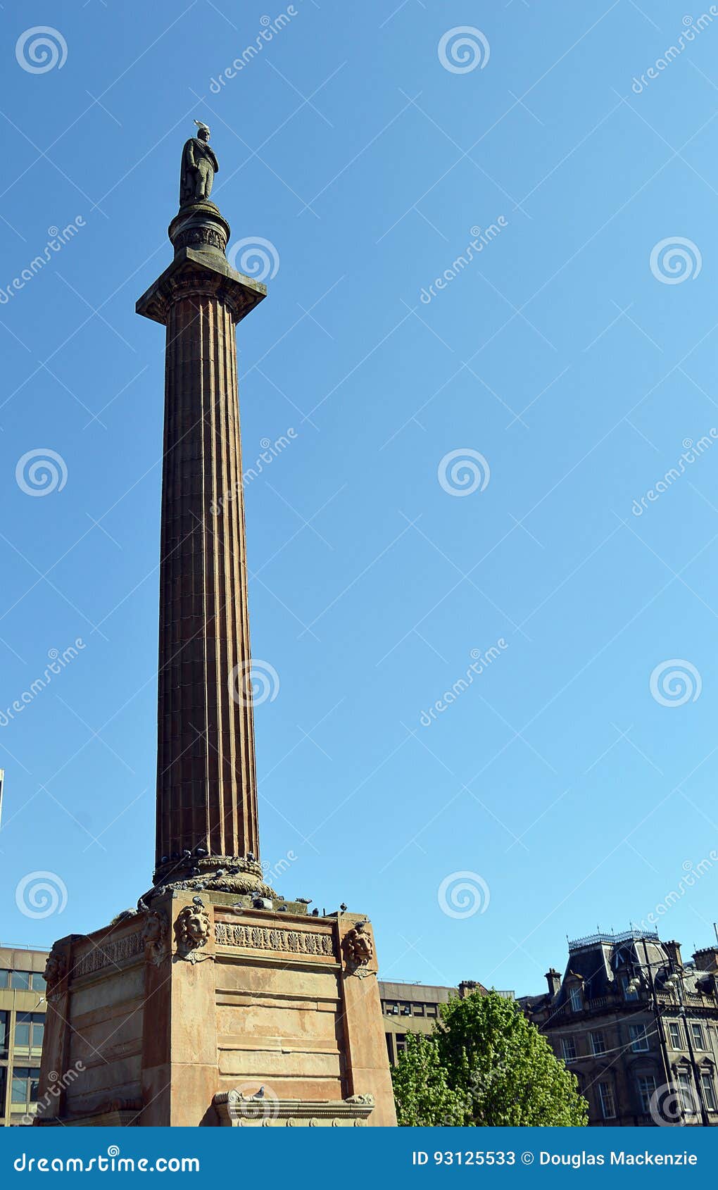 Sir Walter Scott Statue, George Square, Glasgow, Scotland Stock Image ...