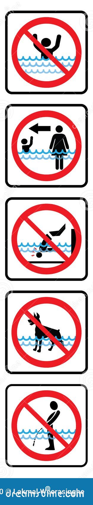 Pool Rules Poster Cartoon Vector | CartoonDealer.com #108059685