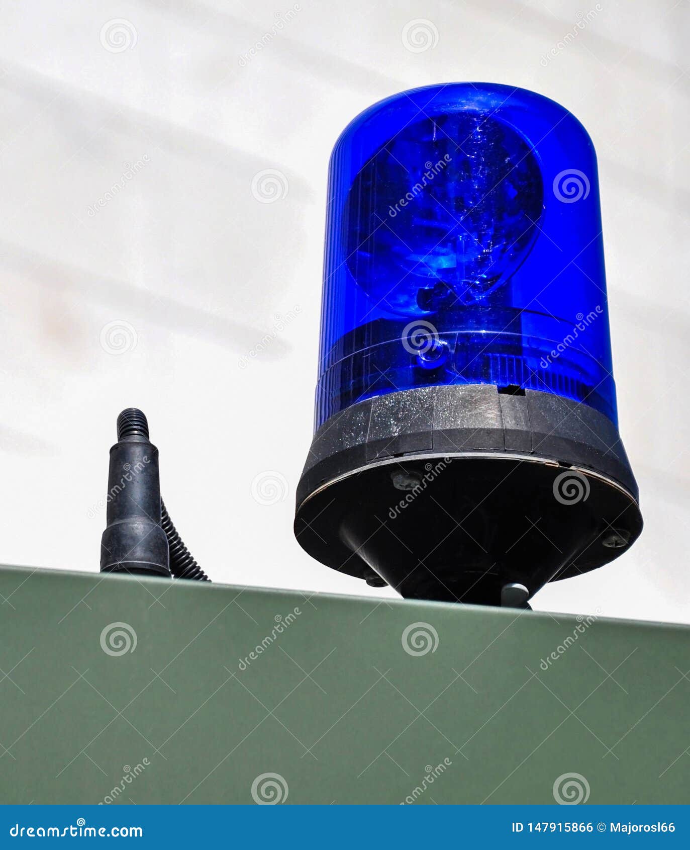 Siren and Blue Light on the Top of a Military Ambulance Stock Photo ...