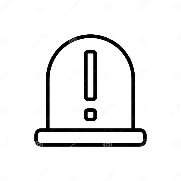 Siren Cyber Attack Icon Simple Line Outline Vector Elements Of Hacks Icons For Ui And Ux