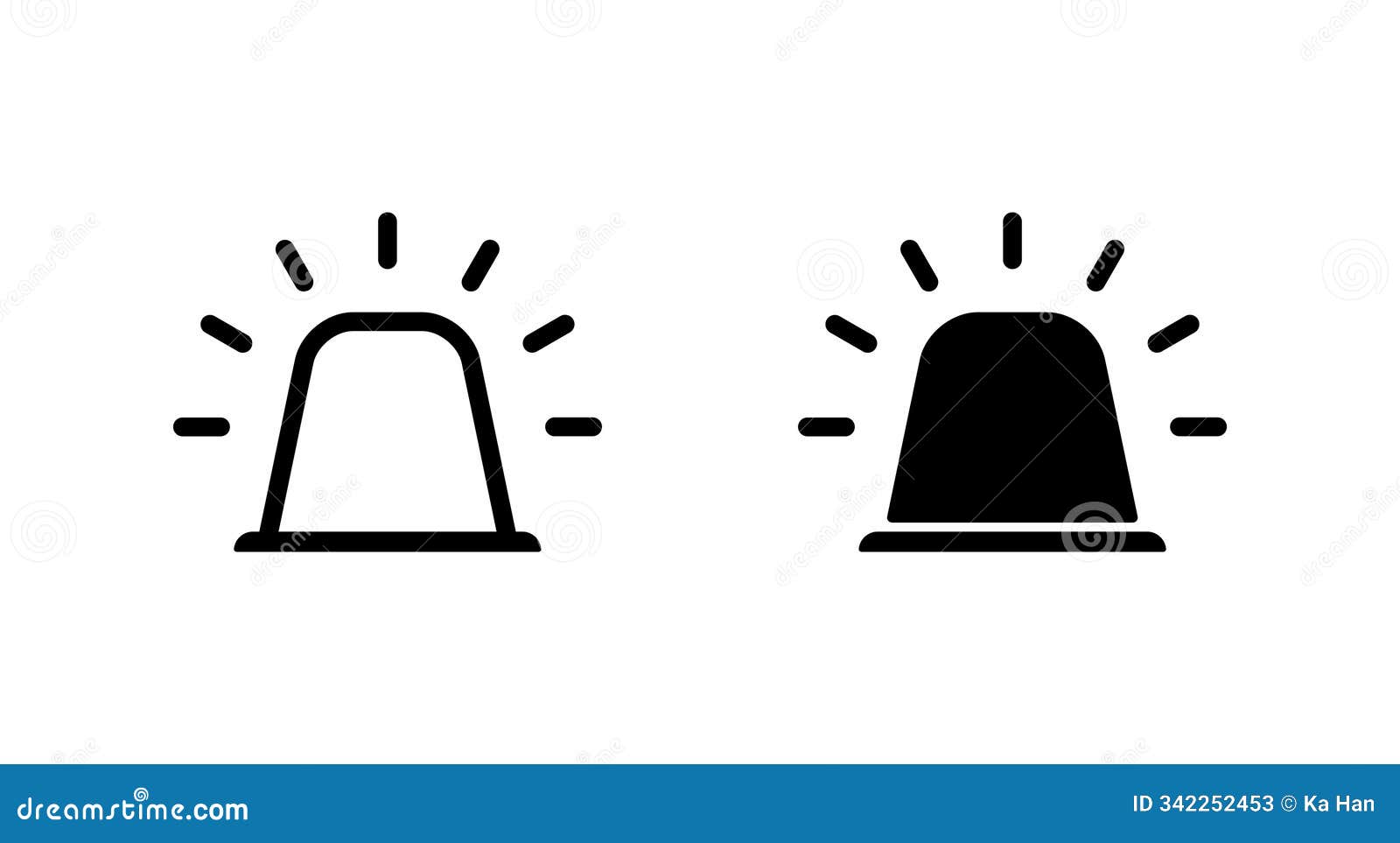 Siren Icon in Generic Style. Emergency Light Sign Symbol Stock ...