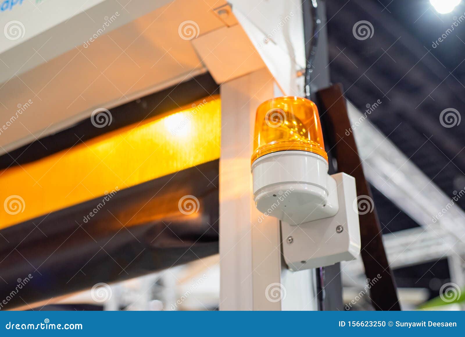 Siren light in factory stock photo. Image of equipment - 156623250