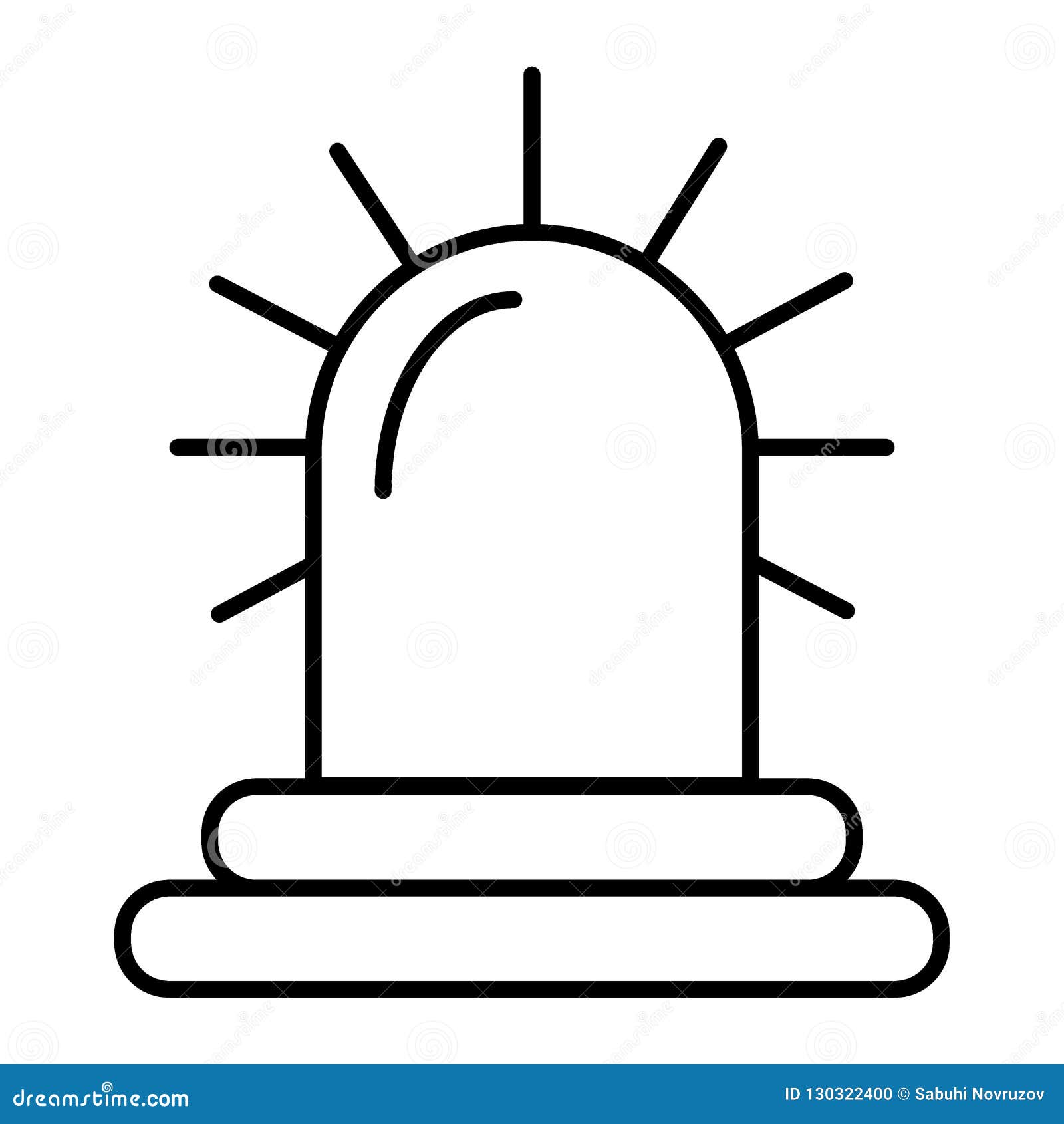Siren Thin Line Icon. Alarm Vector Illustration Isolated On White ... Siren Thin Line Icon. Alarm Vector Illustration Isolated On White ...