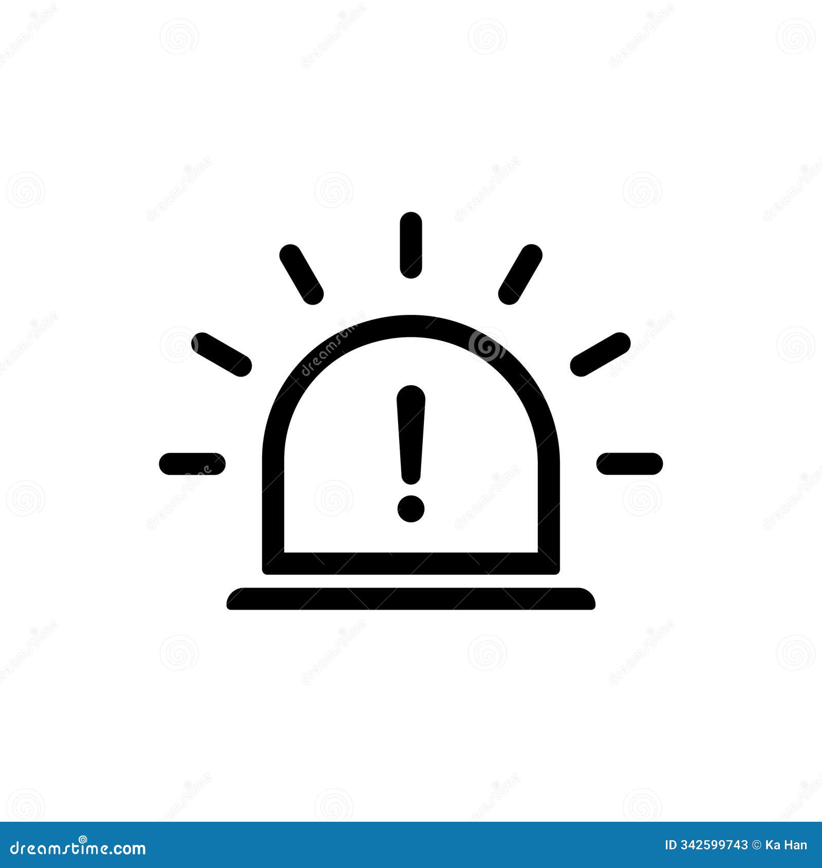 Siren Lamp Collection Icon Set In 4 Color Variation. Symbol For Police ...