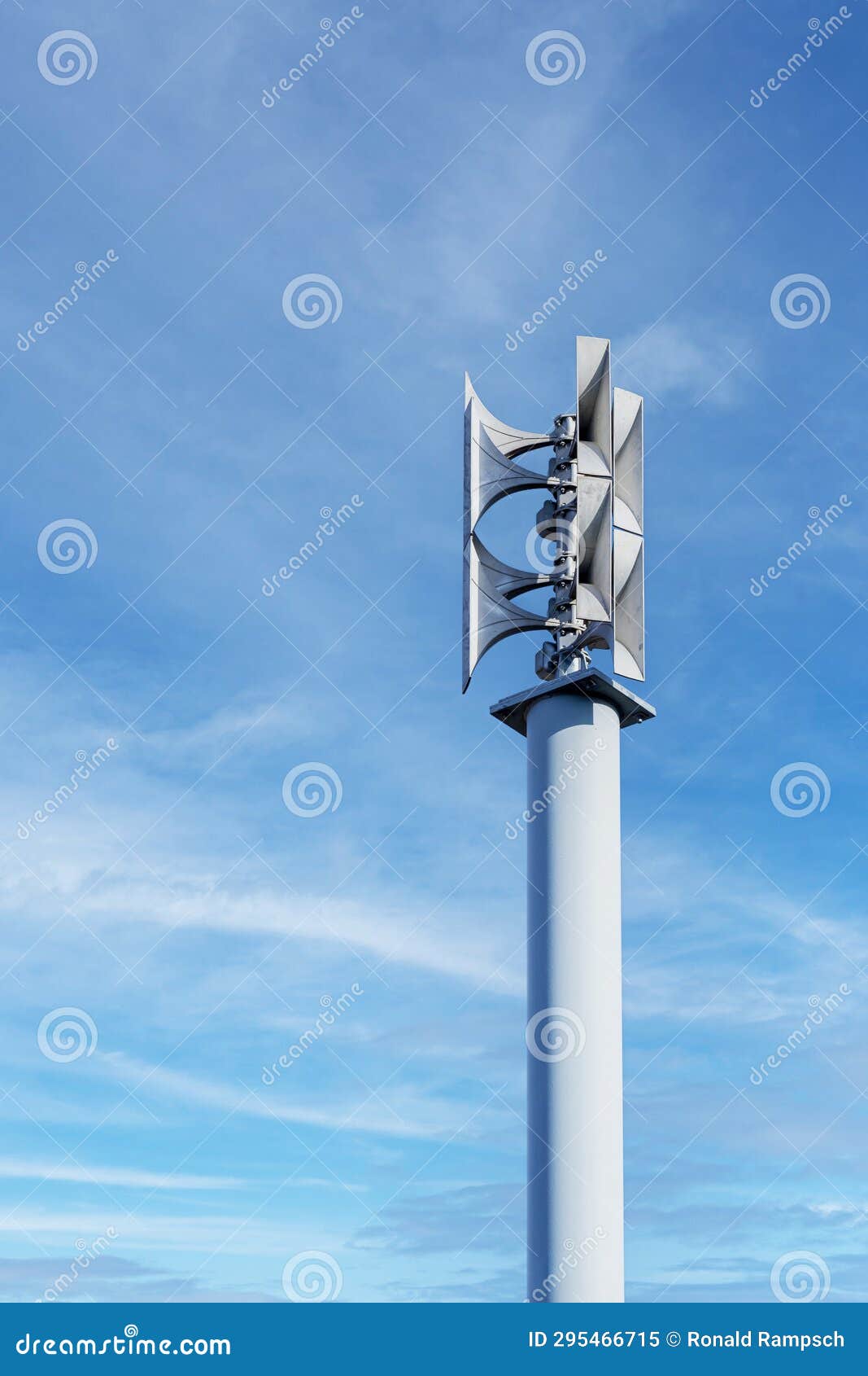 Sirens on a metal pole stock image. Image of germany - 295466715