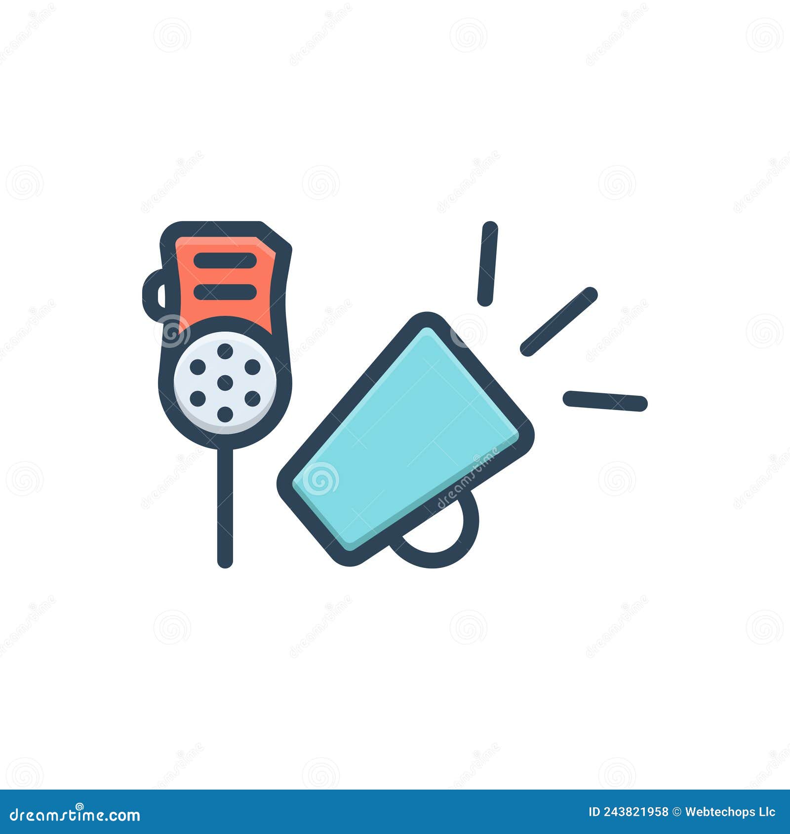 Color Illustration Icon for Sirens Speaker, Noisy and Loudspeaker Stock ...