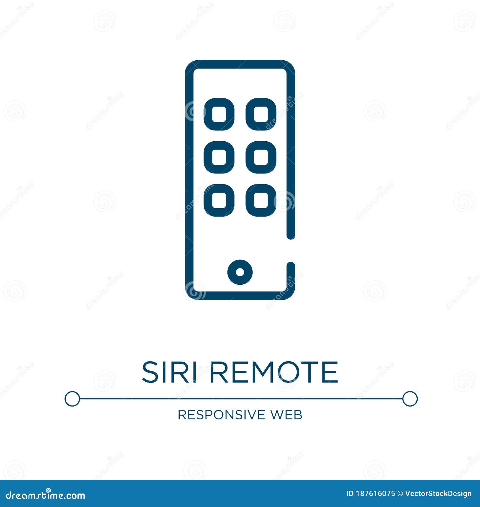 Siri Remote Icon. Linear Vector Illustration from Apple Devices ...