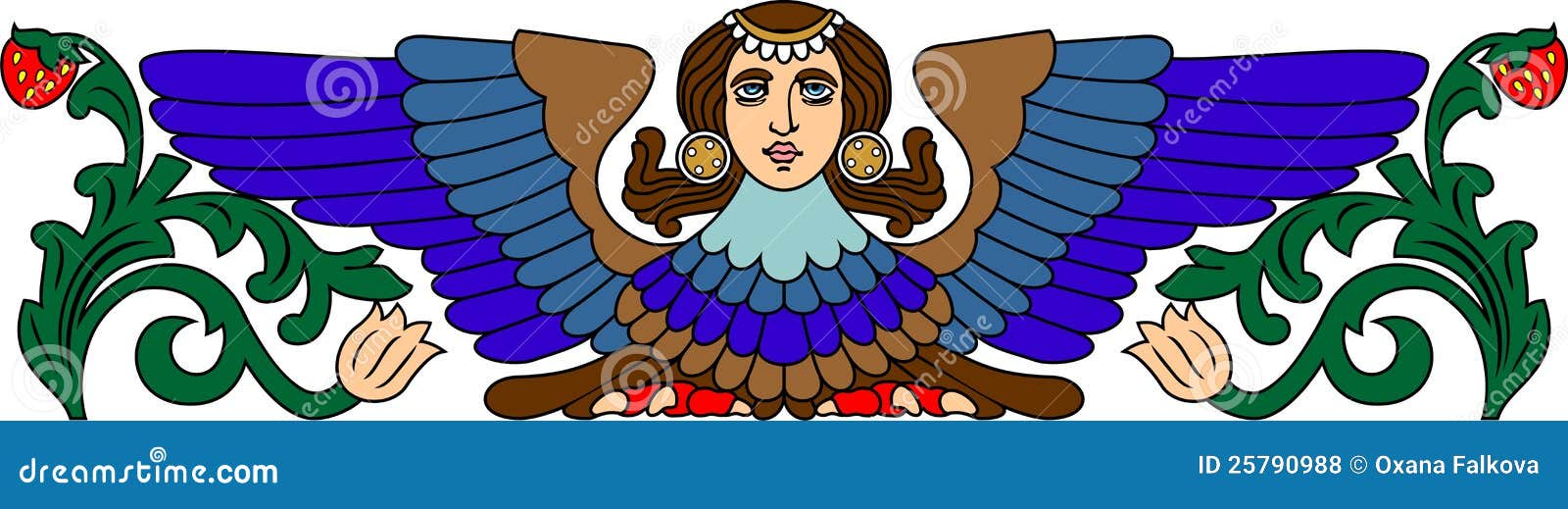 Sirin stock vector. Illustration of sirin, russian, culture - 25790988