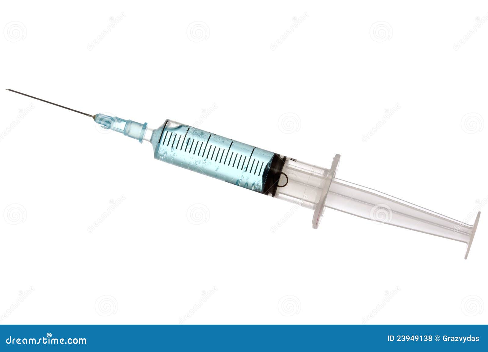 Siringa Ed Ago Isolati Su Un Bianco Fotografia Stock - Immagine di ...