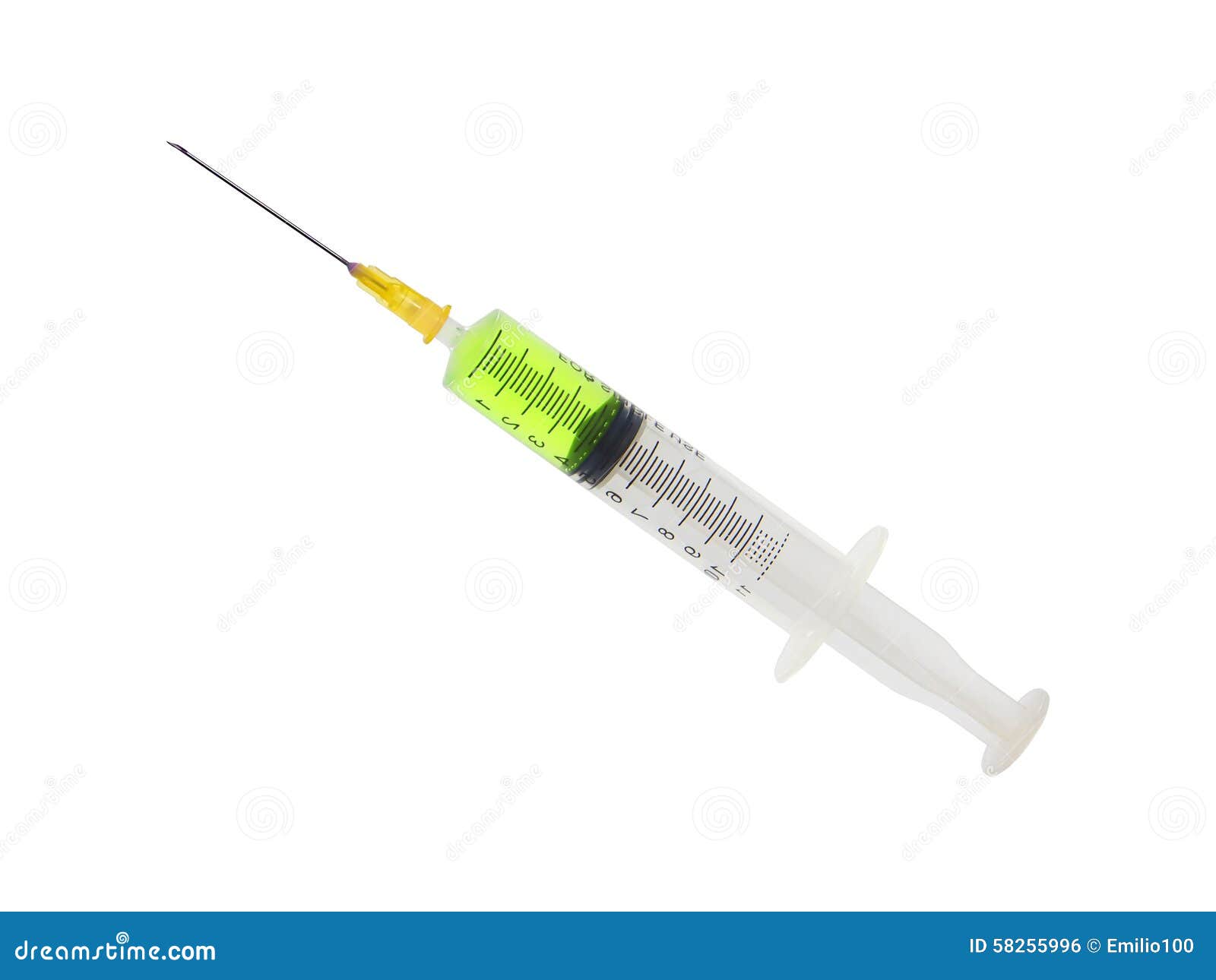 Siringa Medica Con Il Siero Giallo Fotografia Stock - Immagine di siero ...