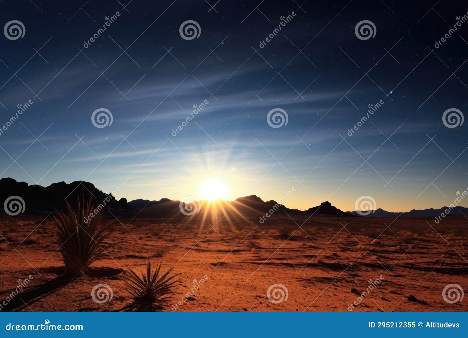 Sirius, the Brightest Star, Shining Over a Tranquil Desert Stock Image ...