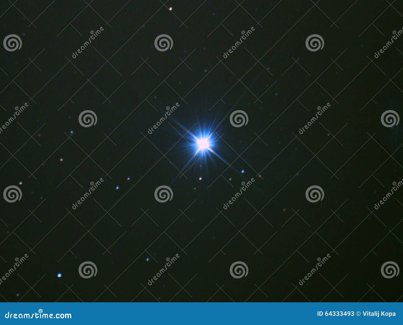 Sirius-Stern Im Nächtlichen Himmel Stockbild - Bild von nacht, tief ...