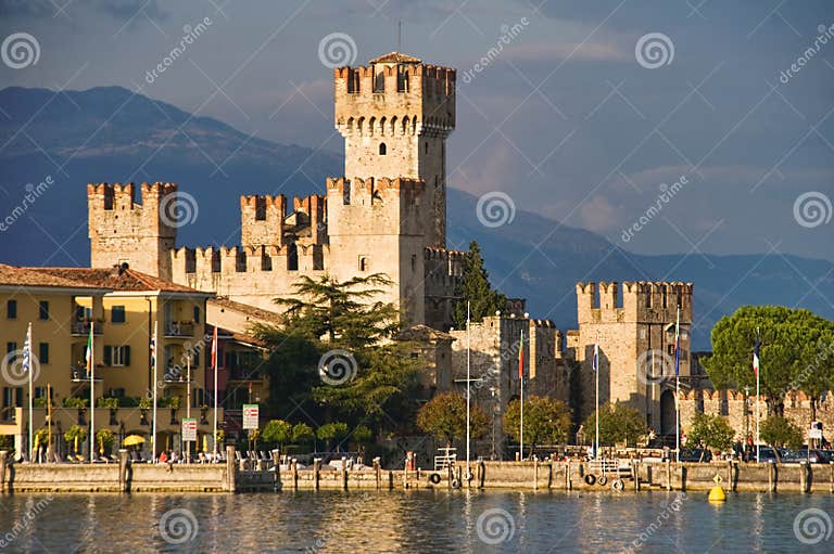 Sirmione Castle stock image. Image of scaliger, italy - 10937559