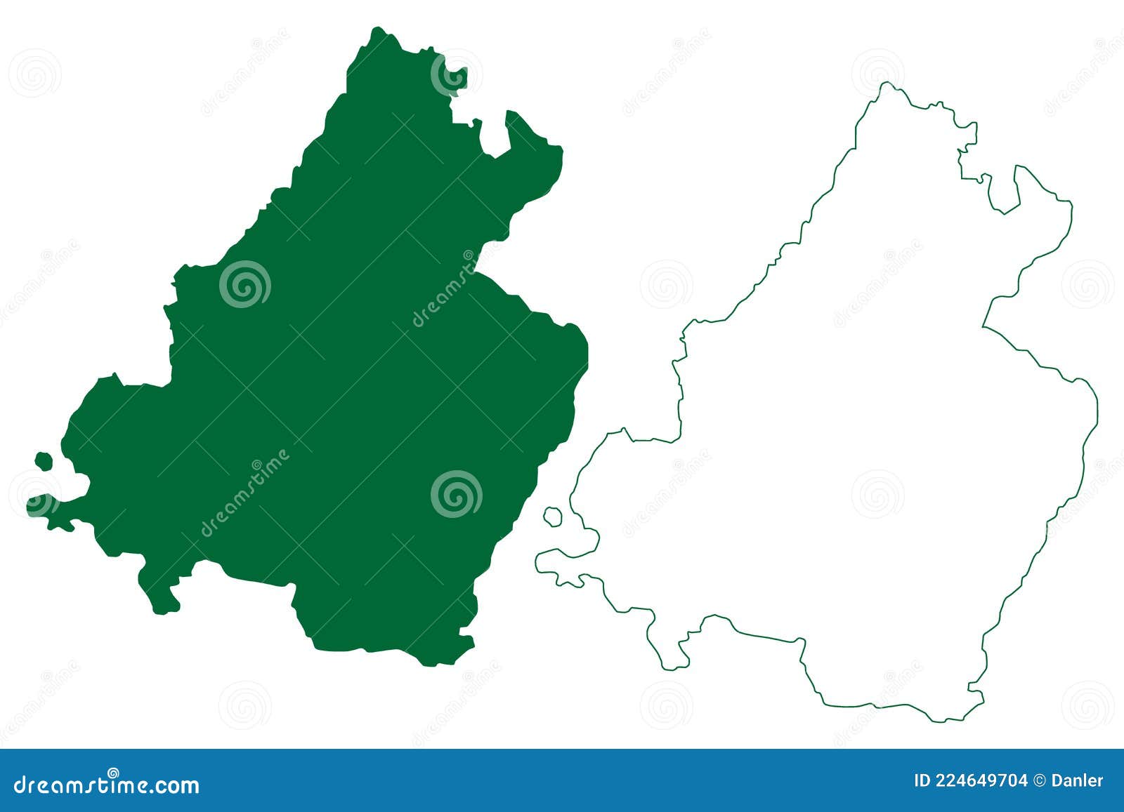 Sirohi District Rajasthan State, Republic of India Map Vector ...