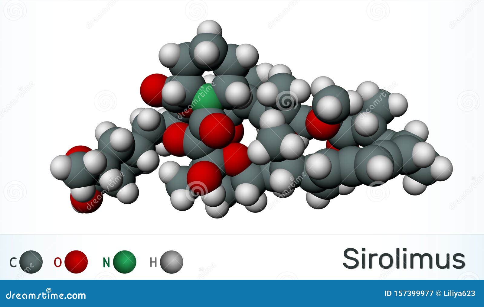 Sirolimus or Rapamycin Molecule. is a Macrolide Compound with ...