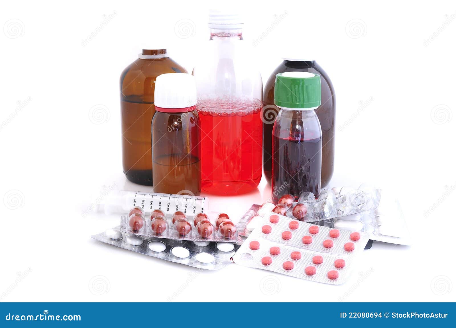 Sirops. photo stock. Image du drogue, soin, médicament - 22080694