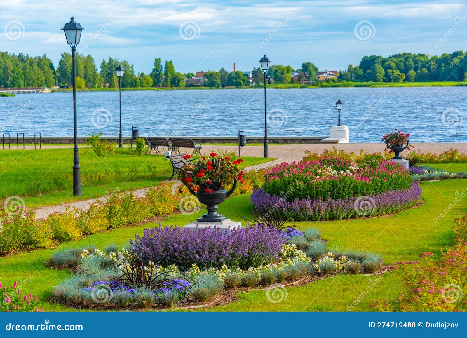 Sirvenos Lake Viewed from Astravas Manor in Birzai, Lithuania Stock ...