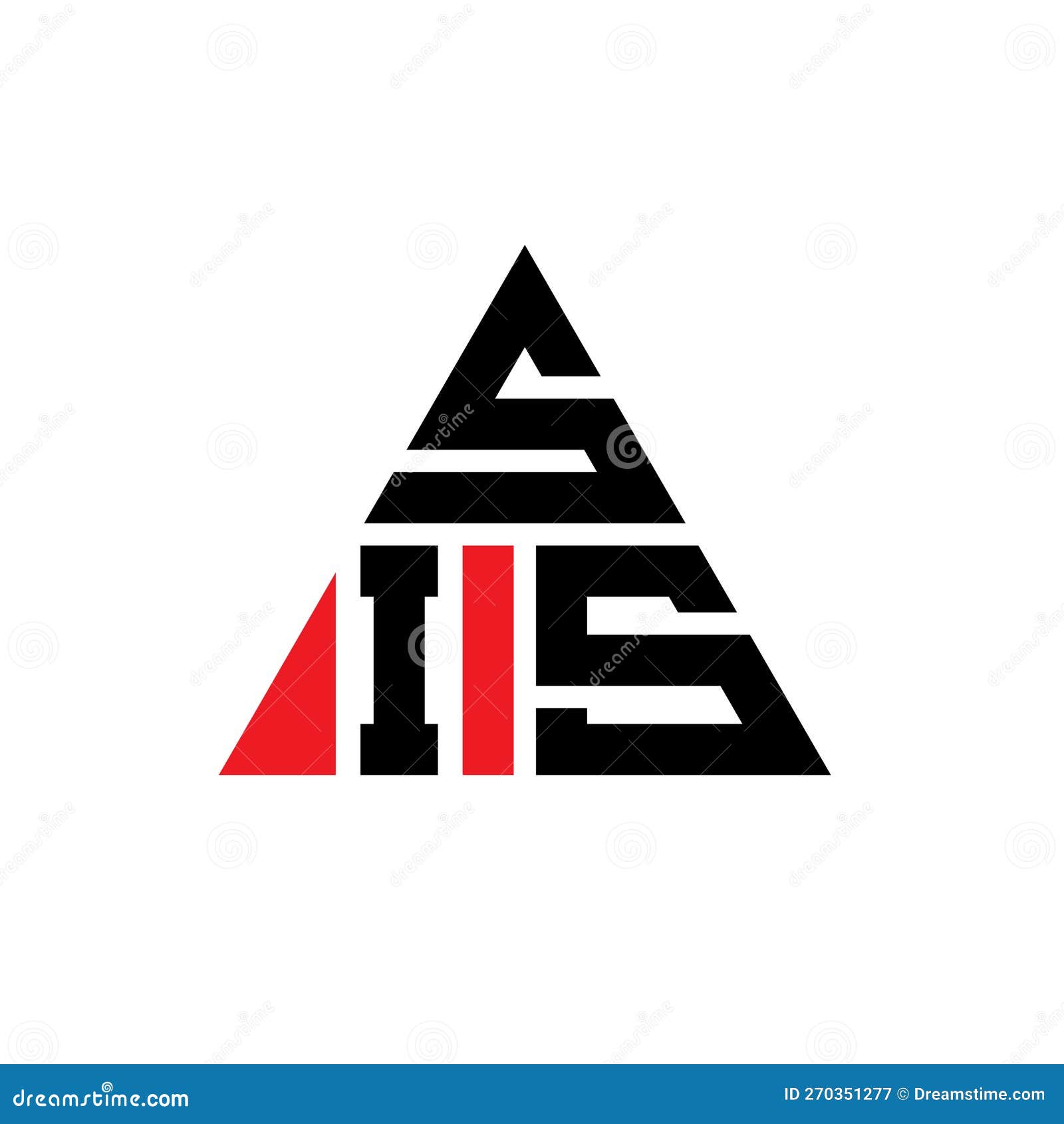 SIS Triangle Letter Logo Design with Triangle Shape. SIS Triangle Logo ...