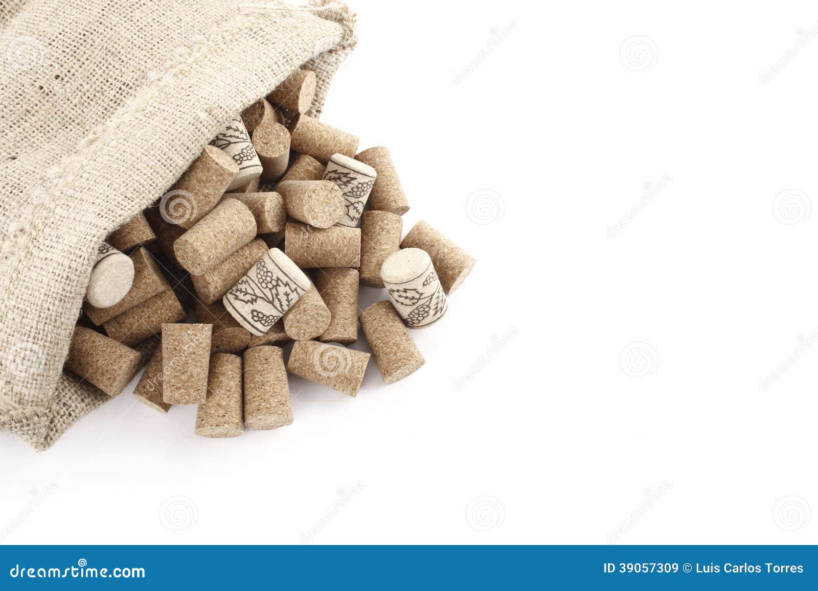 Sisal sack and corks stock image. Image of viticulture - 39057309