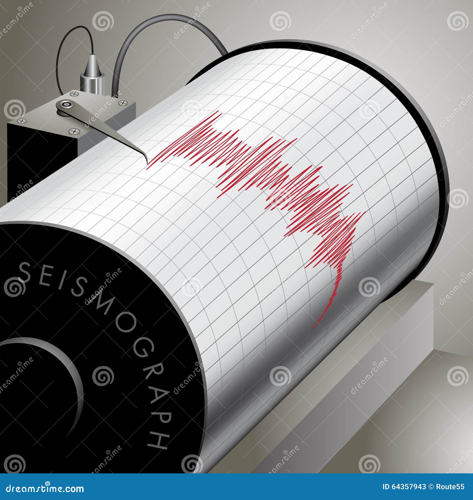 Sismógrafo ilustración del vector. Ilustración de movimiento - 64357943
