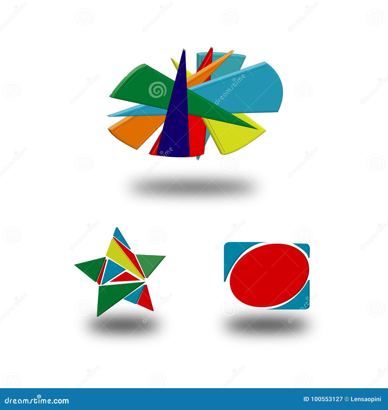 Sistema Abstracto Colorido Del Ejemplo Ilustración del Vector ...