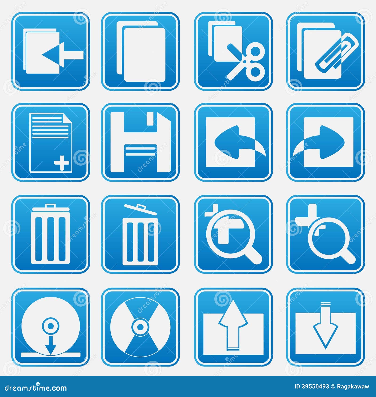 Sistema Azul De Computadora Personal Del Icono Ilustración del Vector ...