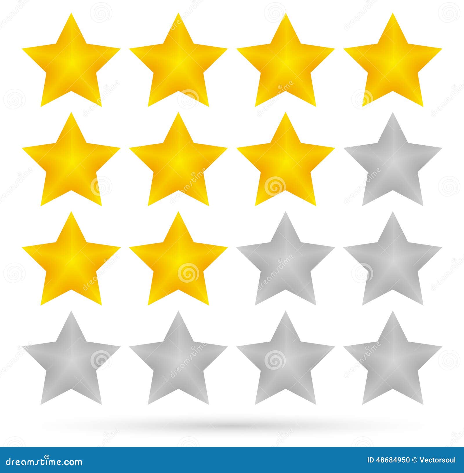 Sistema De Avaliação Da Estrela (4 Estrelas) Ilustração do Vetor ...