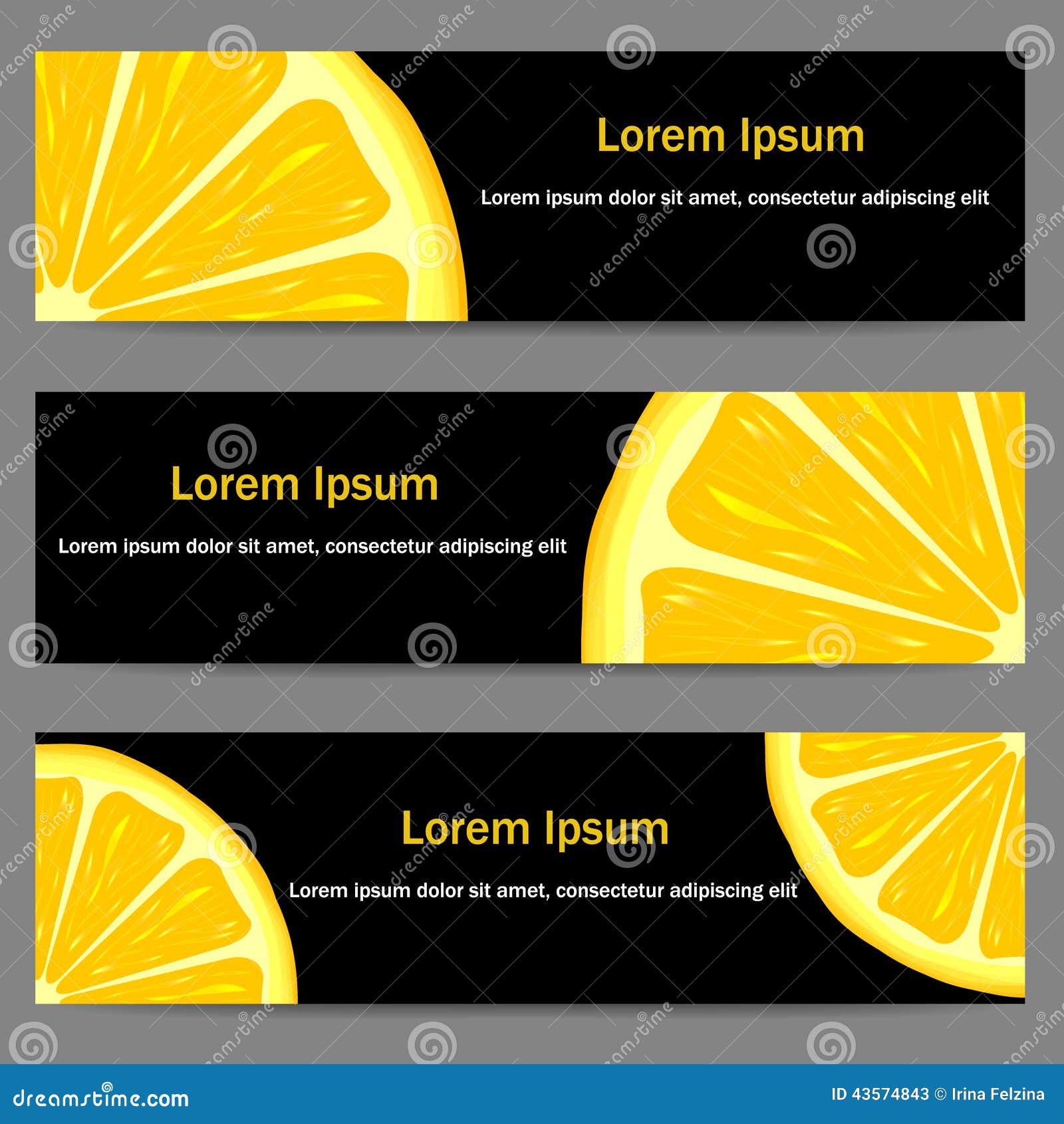 Sistema De Banderas Con Las Naranjas Ilustración del Vector ...