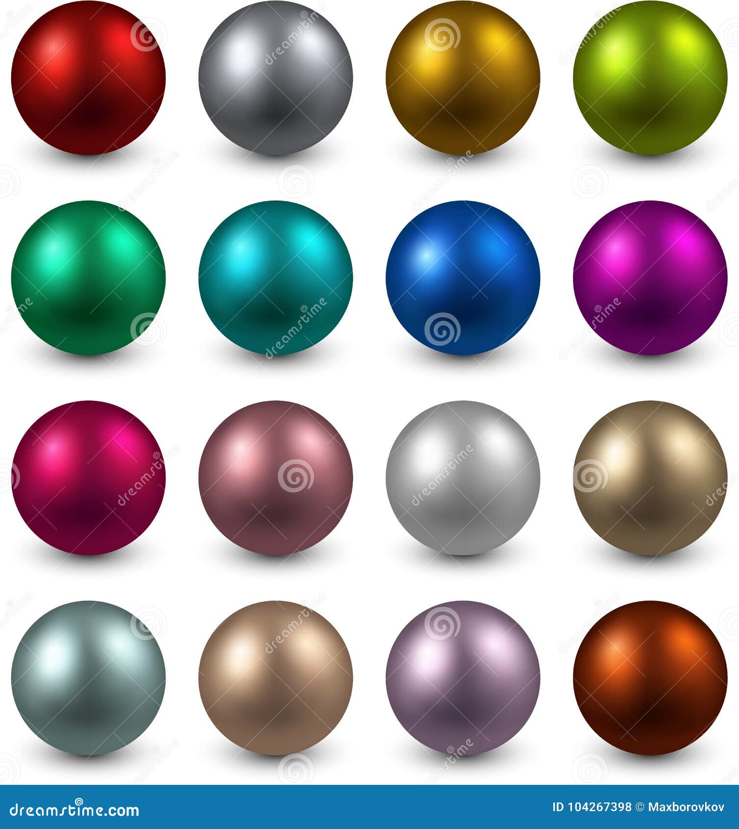 Sistema de bolas del color ilustración del vector. Ilustración de ...