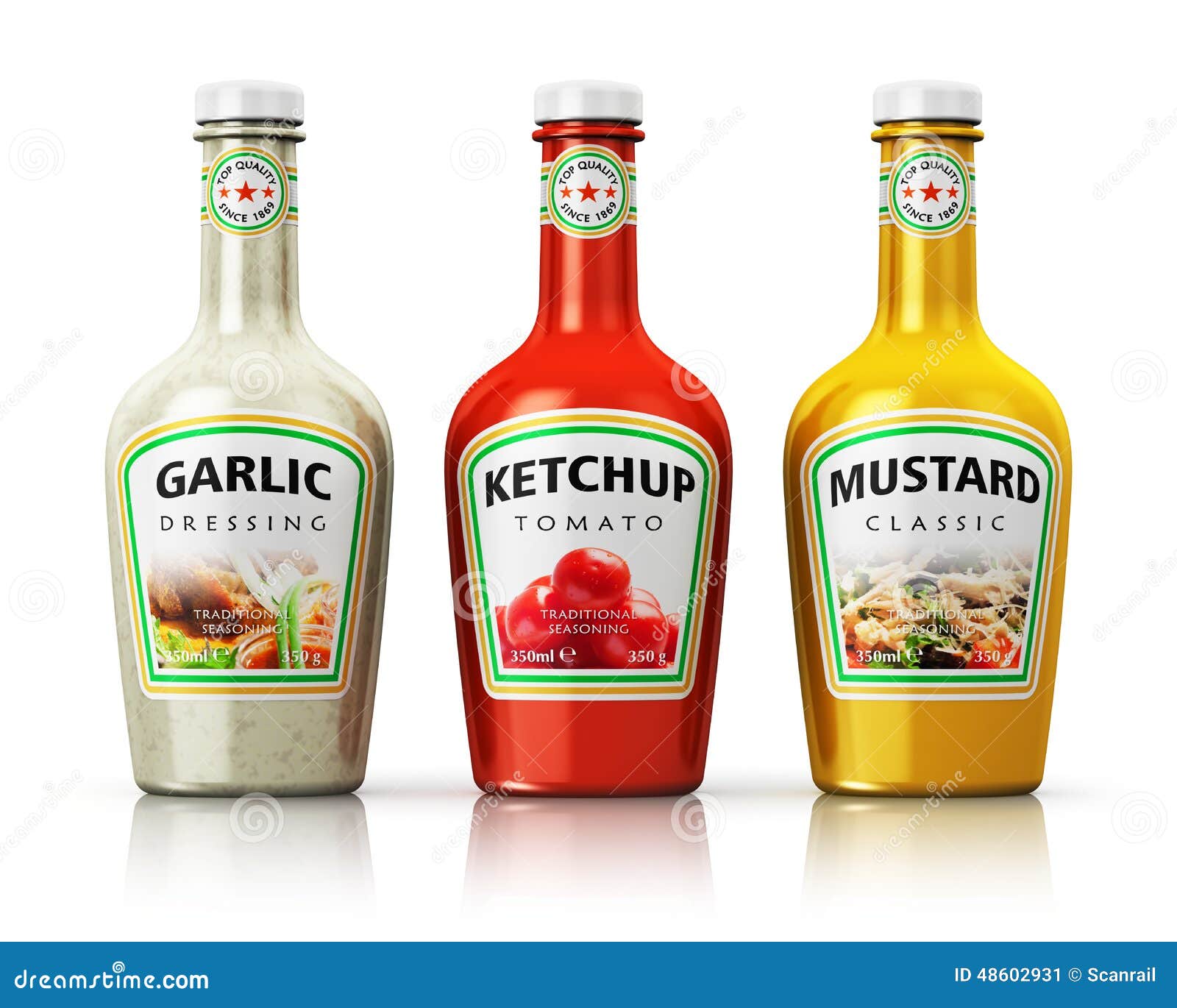 Sistema De Botellas Con Los Condimentos Stock de ilustración - Imagen ...