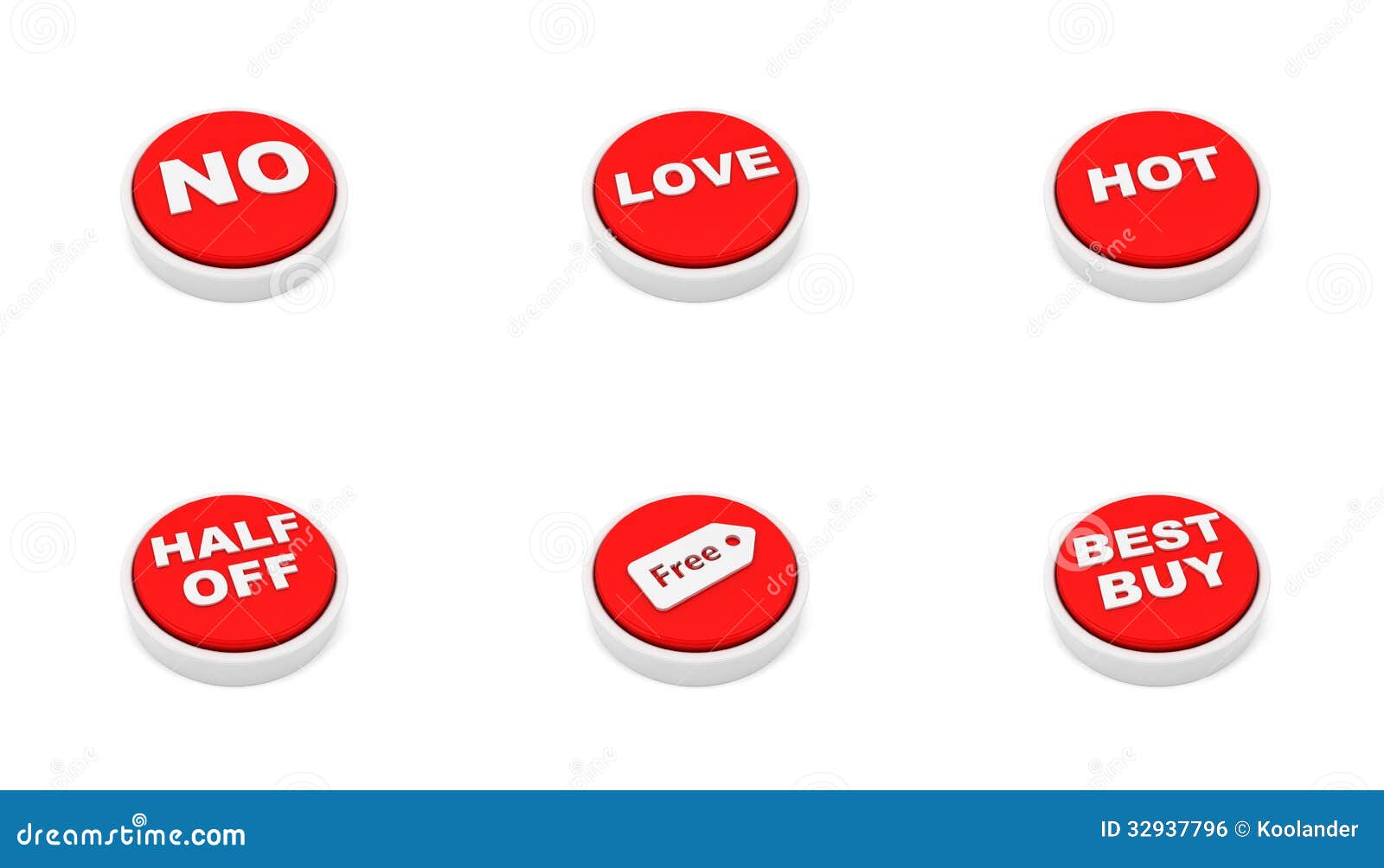 Sistema de botones rojos stock de ilustración. Ilustración de interfaz ...