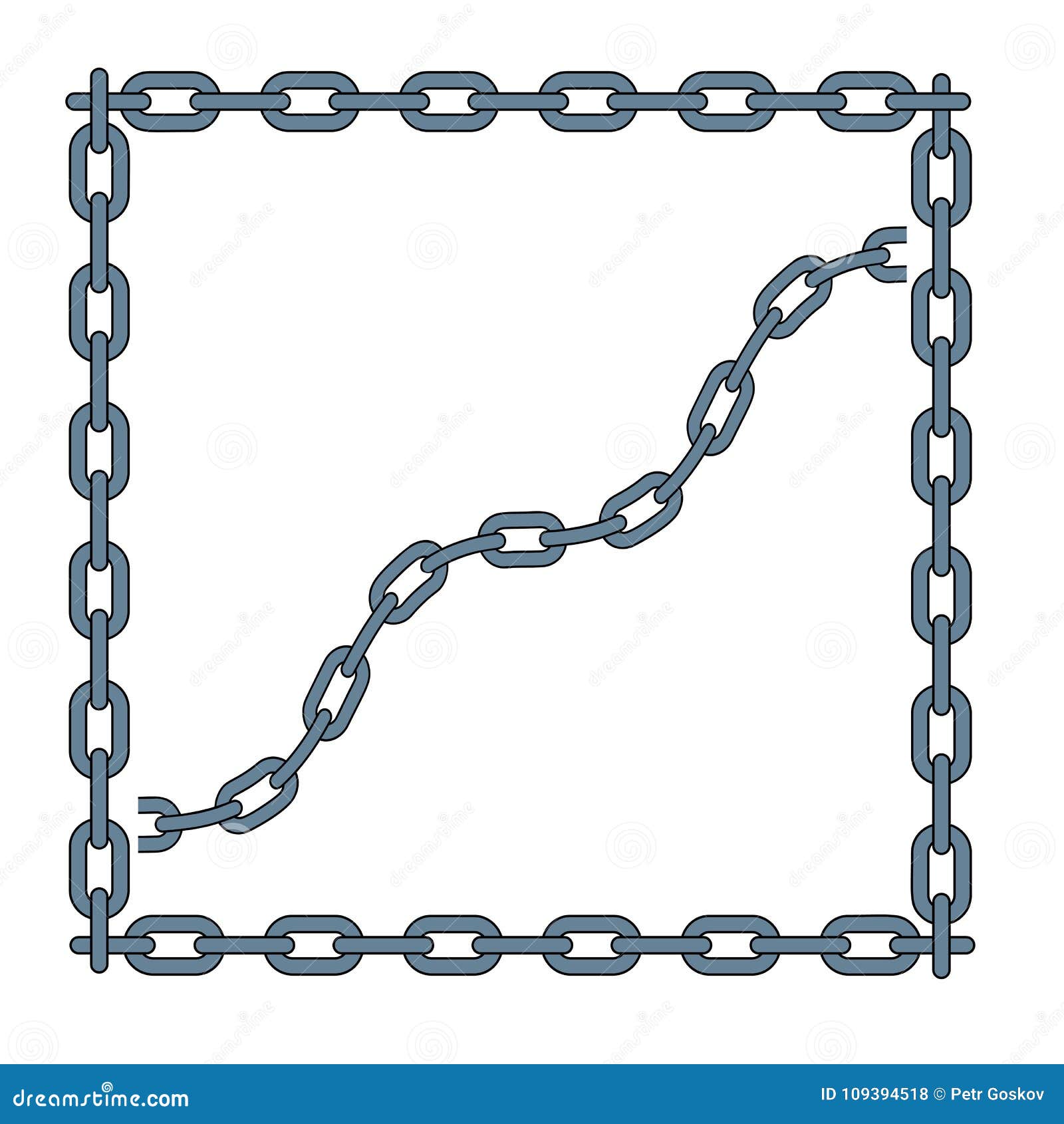 Sistema De Cadenas Del Vector Ilustración del Vector - Ilustración de ...